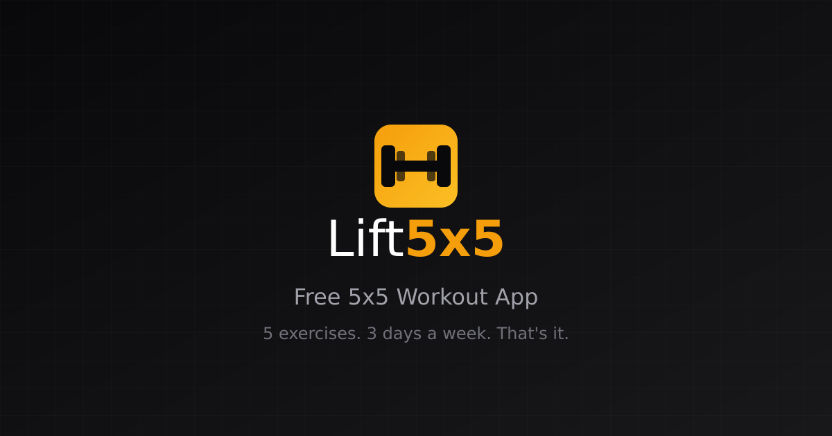 Free 5x5 workout app - track squats, bench & deadlifts | Lift5x5